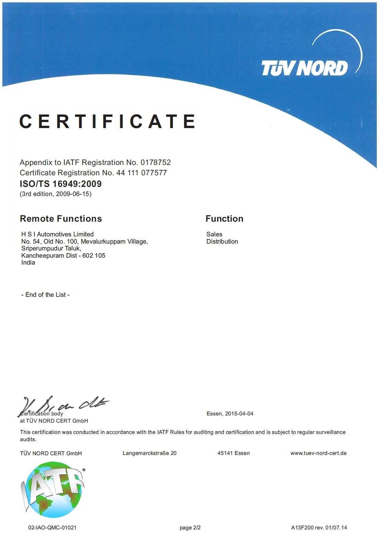 Welcome to HSI Automotives Ltd::-::